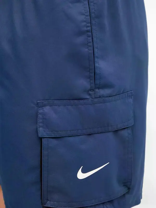 Nike Logo-embroidered Cargo Swim Shorts - Blue