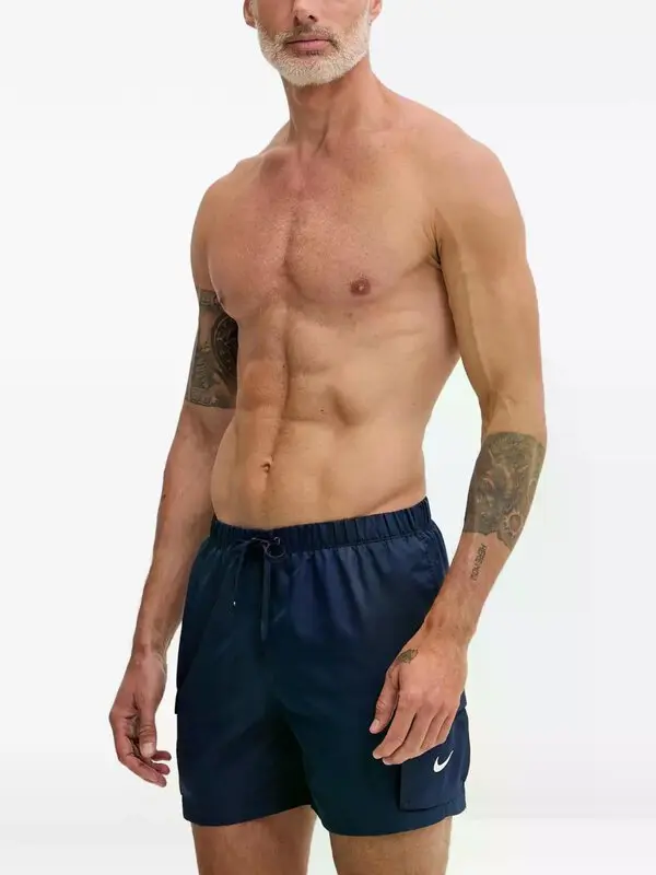 Nike Logo-embroidered Cargo Swim Shorts - Blue