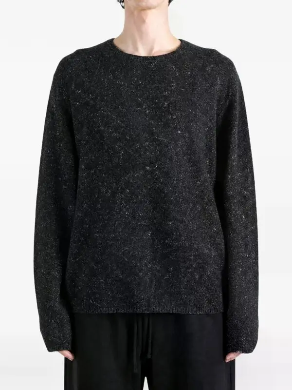 Auralee Flecked-knit Crew-neck Sweater