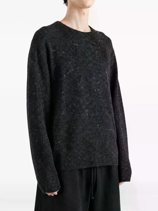 Auralee Flecked-knit Crew-neck Sweater
