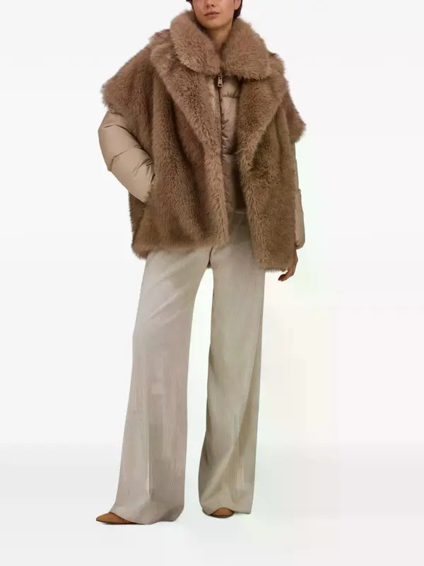 Herno Faux-fur Vest - Neutrals