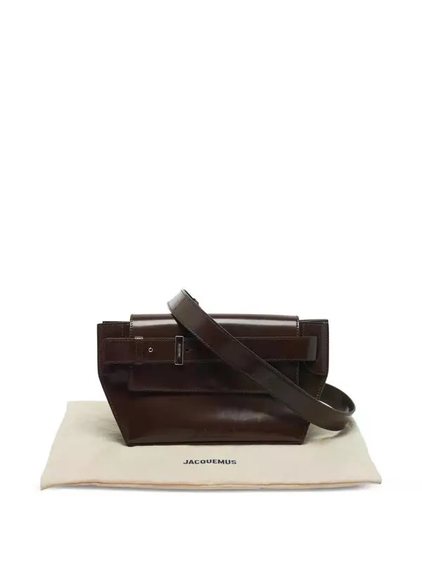 Jacquemus Capri Patent Leather Messenger Bag