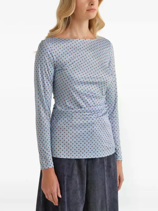 Malìparmi Micro-print Gathered T-shirt