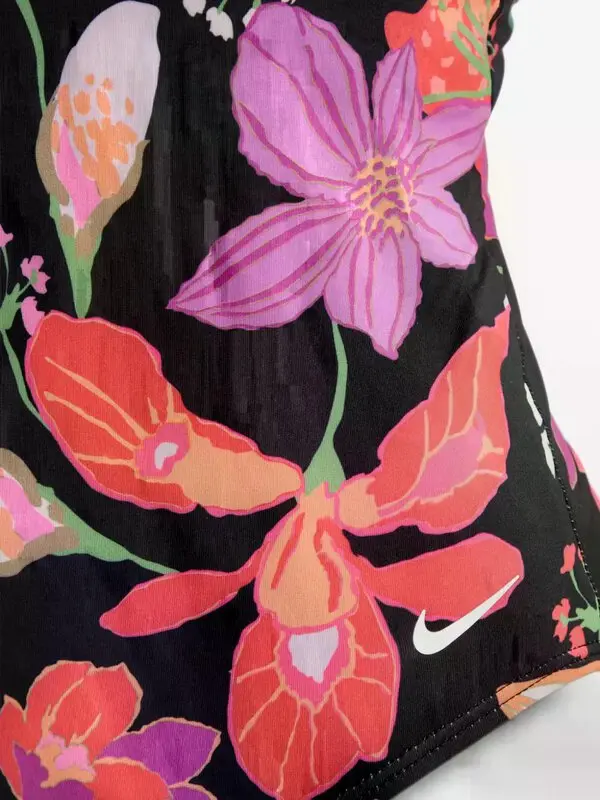 Nike Floral-print Cross-back Swimsuit