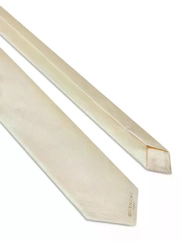 Givenchy Tie In Silk Gros Grain - White