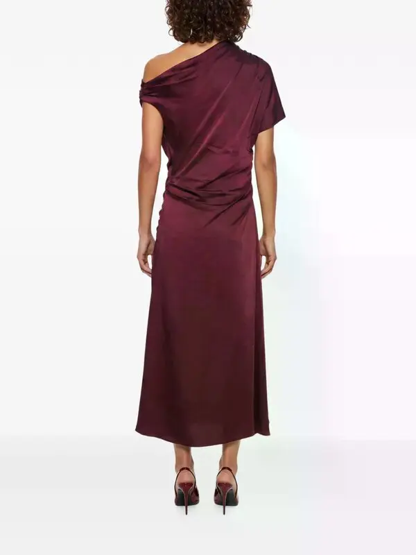 Simkhai Joanna Ruched One-shoulder Midi Dress