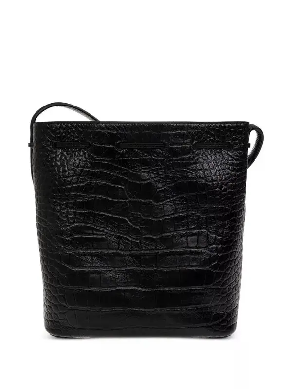 LIFFNER Small Croc-effect Charm Bucket Bag