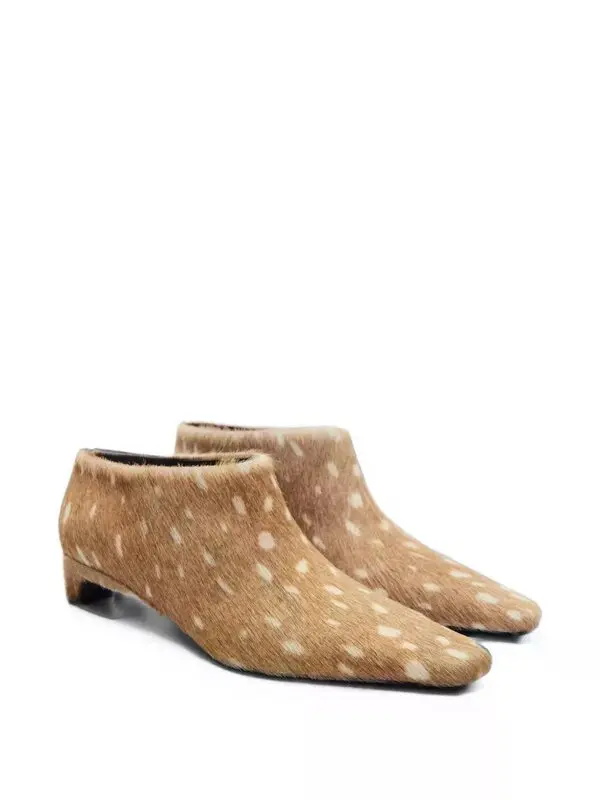 Loulou De Saison Penny Pony-effect Leather Ankle Boots