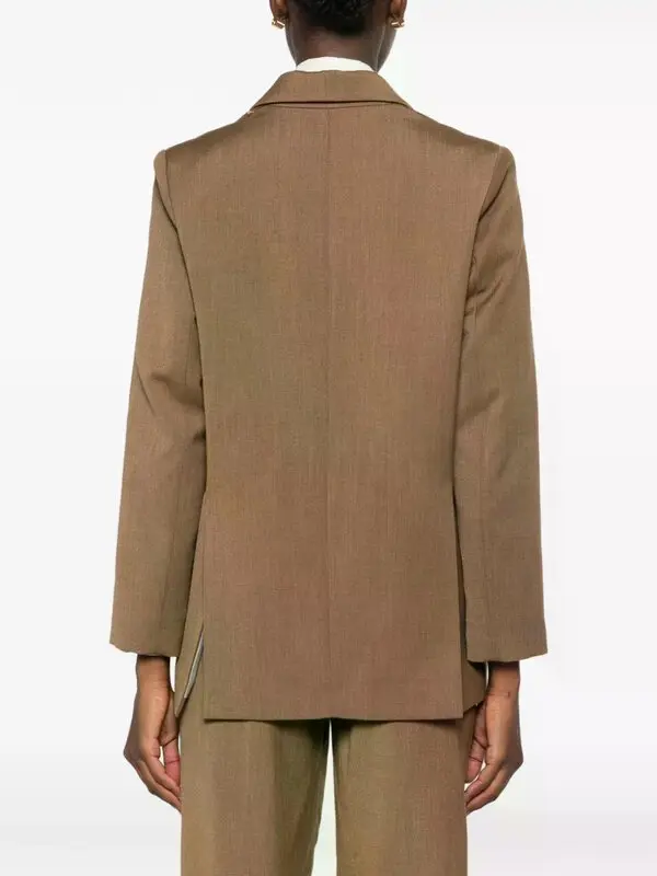 FORTE_FORTE Bead-embellished Double-breasted Blazer