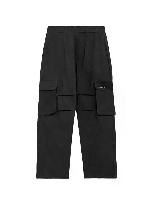 BARROW Layered-detail Cargo Pants - Black