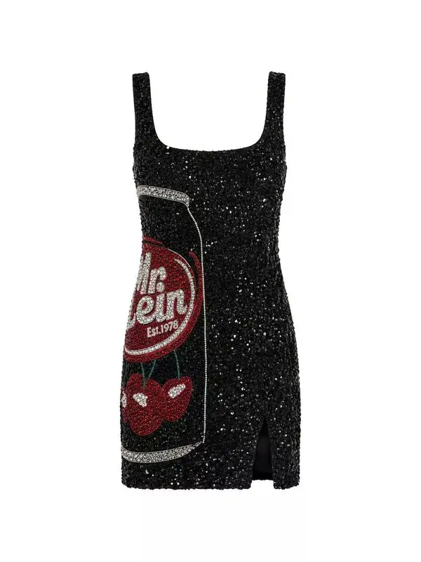 Philipp Plein Mr Plein Cherry Can Crystal-embellished Mini Dress - Black