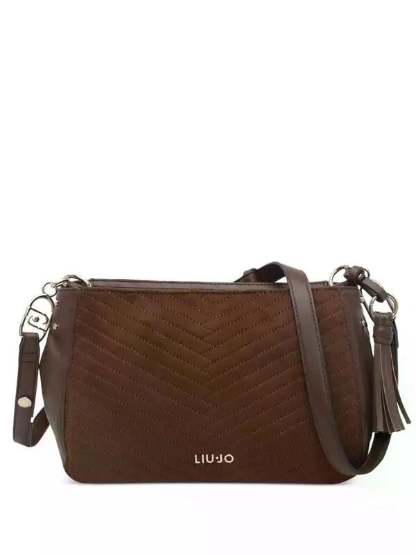 Liu Jo Chevron-quilted Tassel Shoulder Bag - Brown