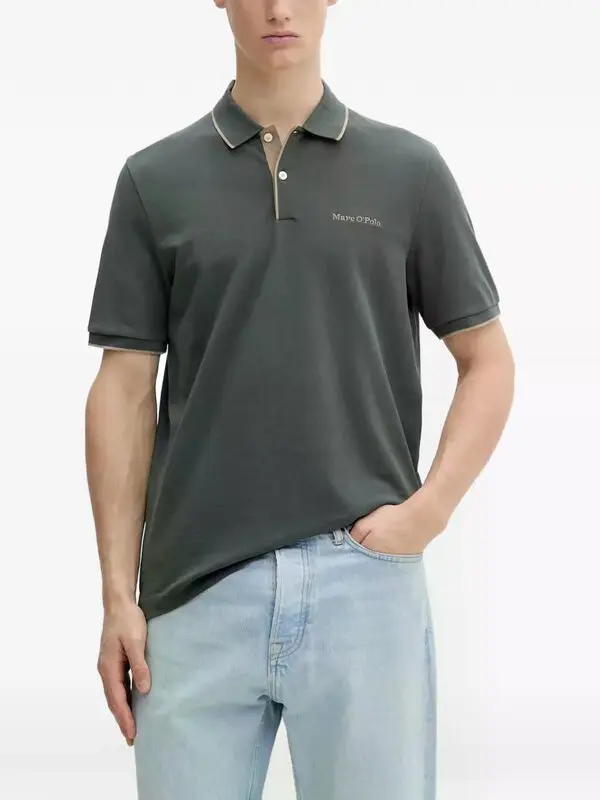 Marc O'polo Logo-embroidered Tipped Polo Shirt