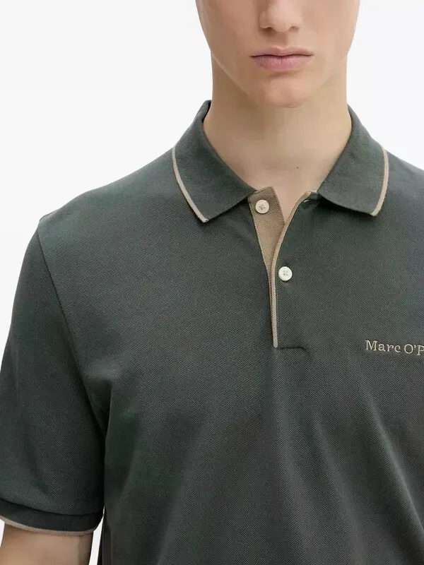 Marc O'polo Logo-embroidered Tipped Polo Shirt