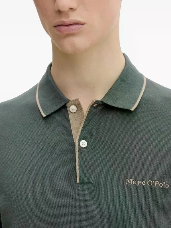 Marc O'polo Logo-embroidered Tipped Polo Shirt