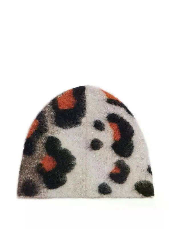 Givenchy Beanie In Alpaca Wool With Leopard Jacquard