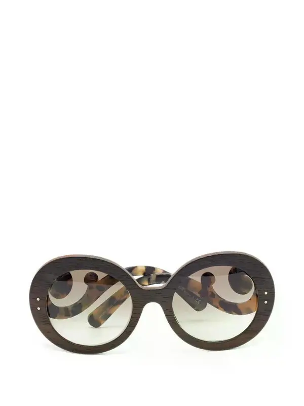 Prada Round-frame Sunglasses - Brown