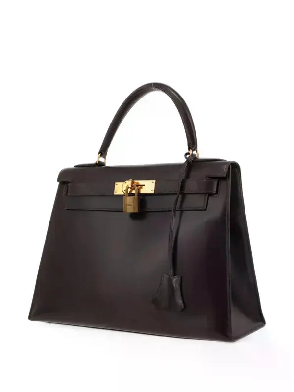Hermès 1988 28 Kelly Leather Tote Bag - Brown