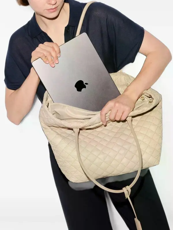 Mz Wallace Medium Daily Quilted Tote Bag - Neutrals