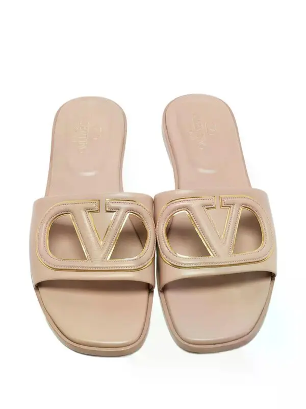 Valentino Garavani Vlogo Leather Slides