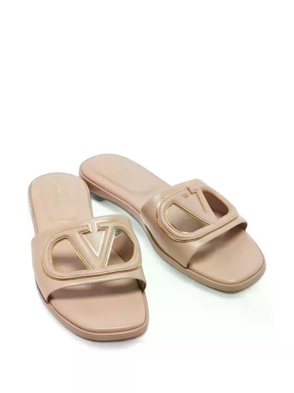 Valentino Garavani Vlogo Leather Slides