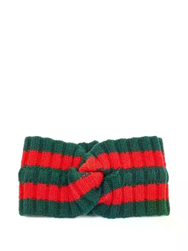 Gucci Rib-knit Twist Hairband - Green