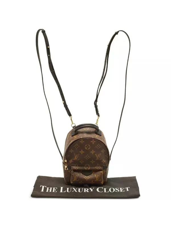 LOUIS VUITTON 2018 Mini Palm Springs Monogram Backpack - Brown