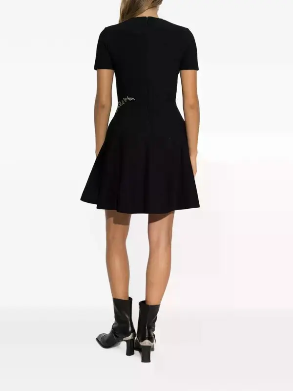 Alexander McQueen Floral-print Mini Dress - Black