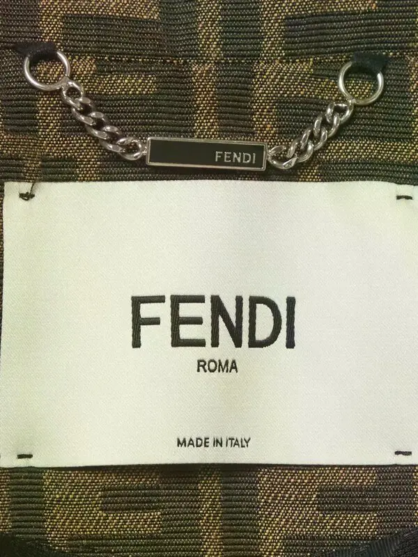 Fendi Zucca Jacquard Crystal-embellished Blazer