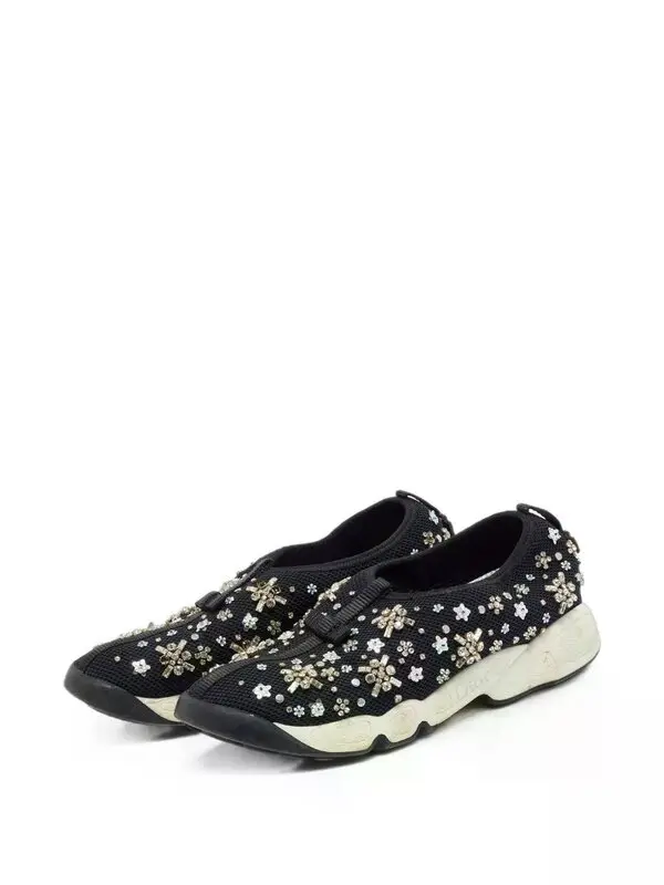 Dior Fusion Crystal-embellished Sneakers - Black