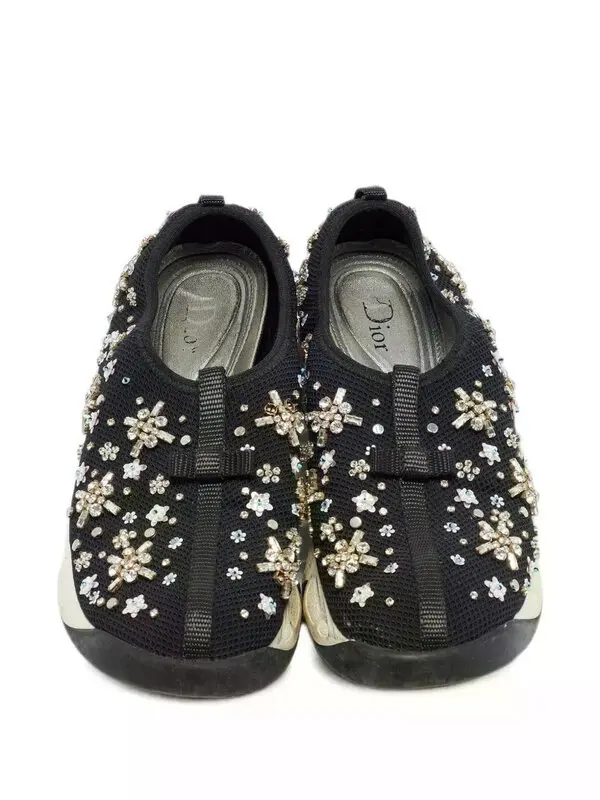 Dior Fusion Crystal-embellished Sneakers - Black