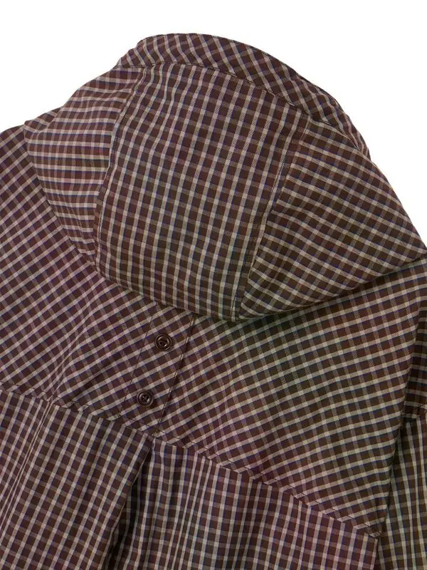 STUDIO TOMBOY Check-print Hooded Shirt Jacket