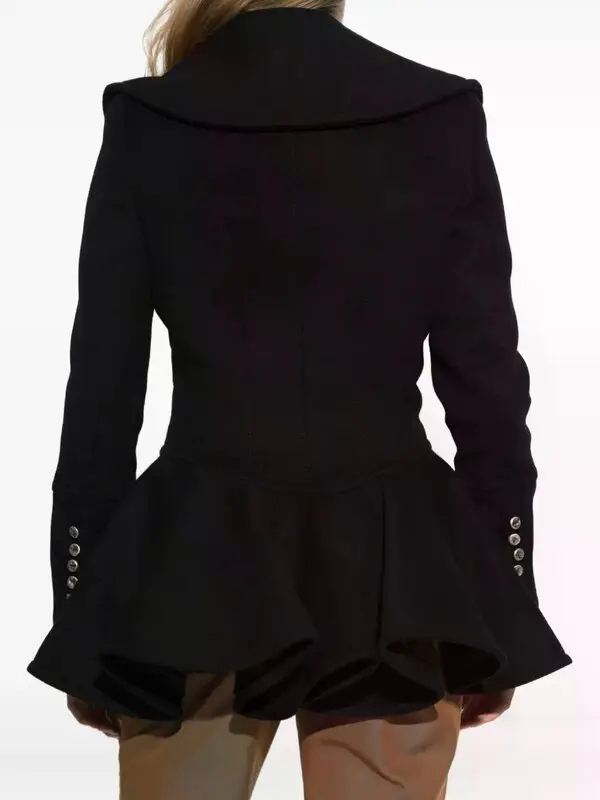 Alexander McQueen Double-breasted Waterfall Collar Coat