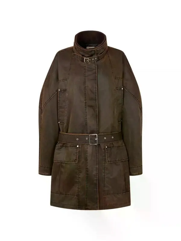 STUDIO TOMBOY Belted Faux-leather Jacket