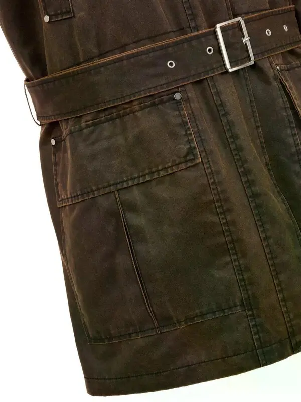 STUDIO TOMBOY Belted Faux-leather Jacket