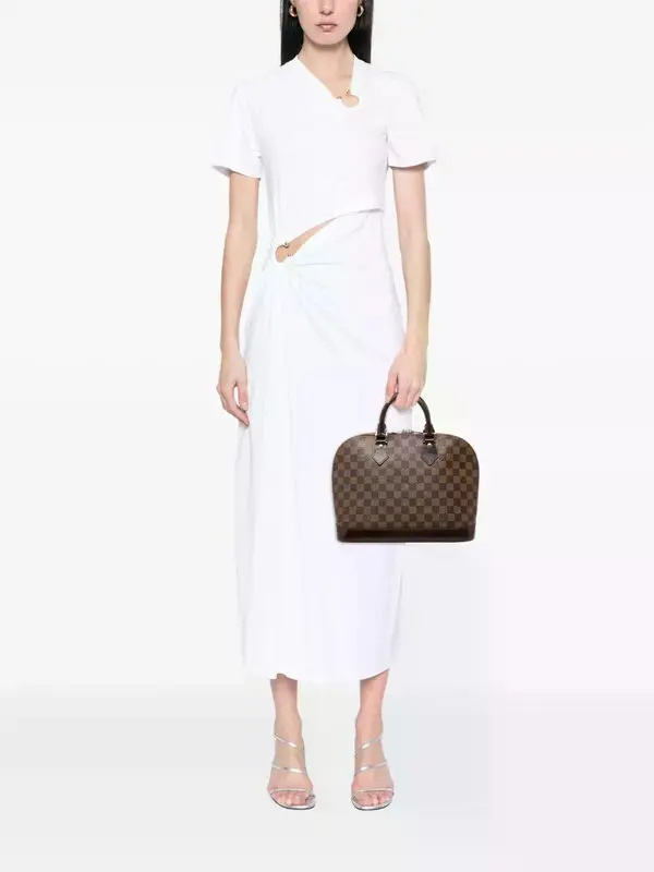 LOUIS VUITTON 2005 Damier Ebene Alma Pm Handbag - Brown