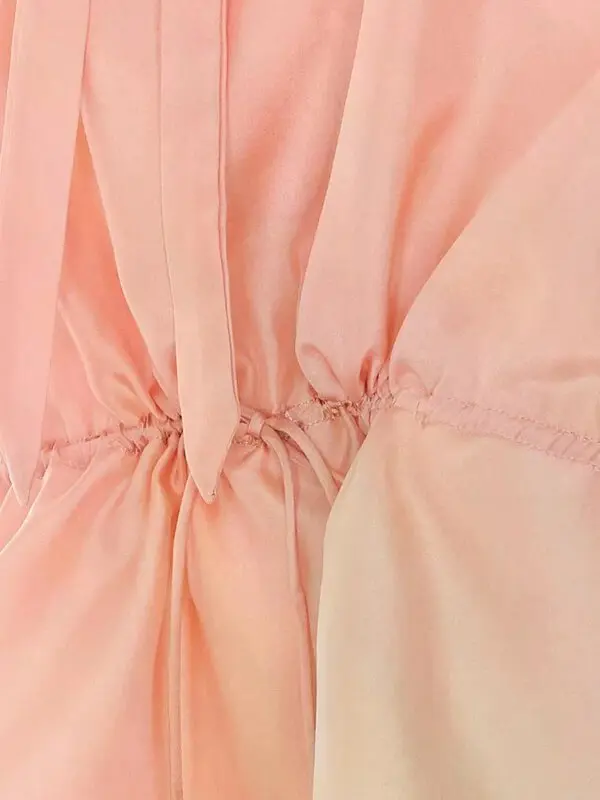 Chloé Ruffled-detail Lace-trim Top - Pink