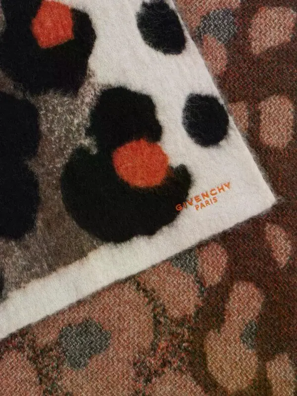 Givenchy Scarf In Alpaca Wool With Leopard Jacquard