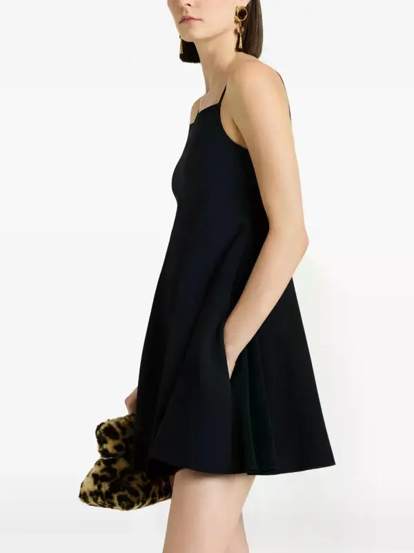 Givenchy Sliced Mini Dress In Crepe Cady - Black