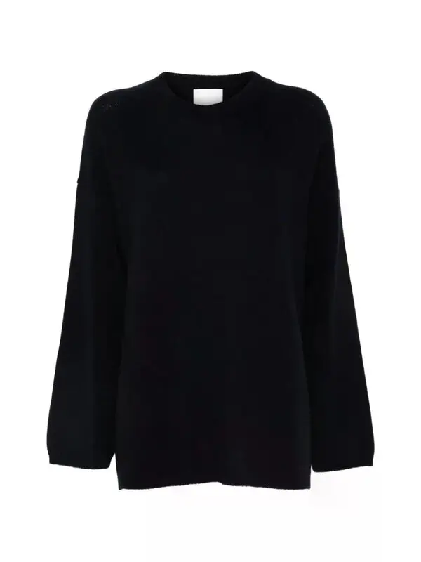 ALLUDE Crew-neck Long-sleeve Sweater