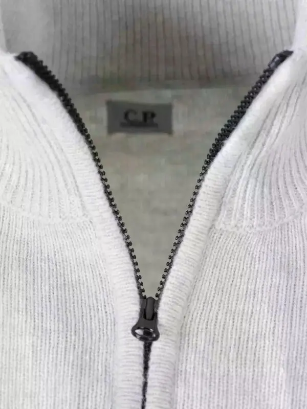 C.P. COMPANY Lambswool Lens Half Zip Sweater