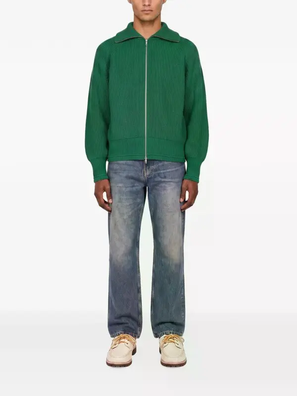 ENTIRE STUDIOS Ribbed-knit Cardigan - Green