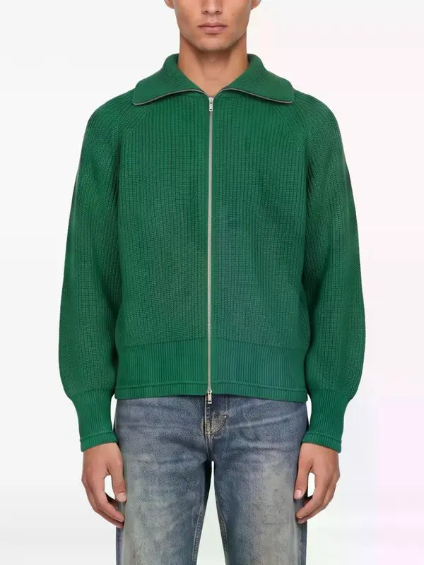 ENTIRE STUDIOS Ribbed-knit Cardigan - Green