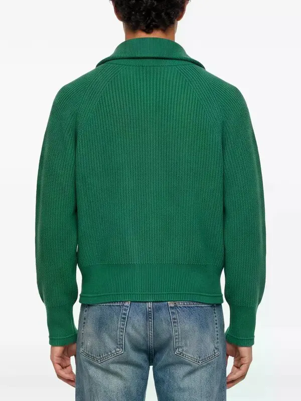 ENTIRE STUDIOS Ribbed-knit Cardigan - Green