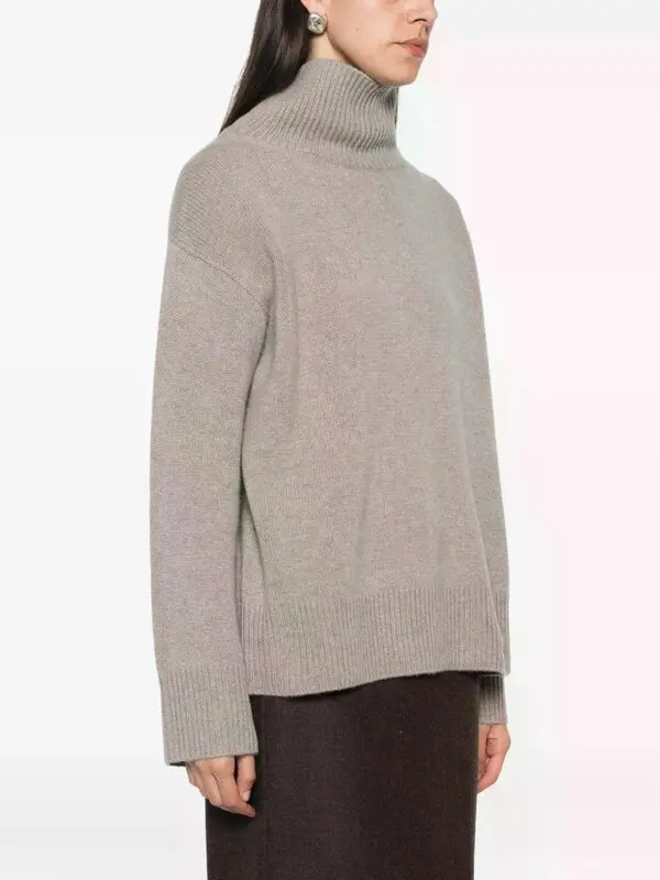 Soft Goat Ribbed-knit Roll-neck Sweater