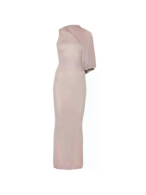 Rick Owens Scarf Asymmetric Draped-detail Maxi Dress - Neutrals
