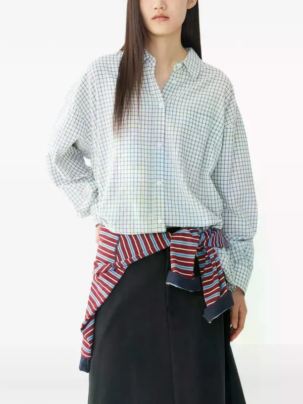 STUDIO TOMBOY Check-pattern Oversized Shirt