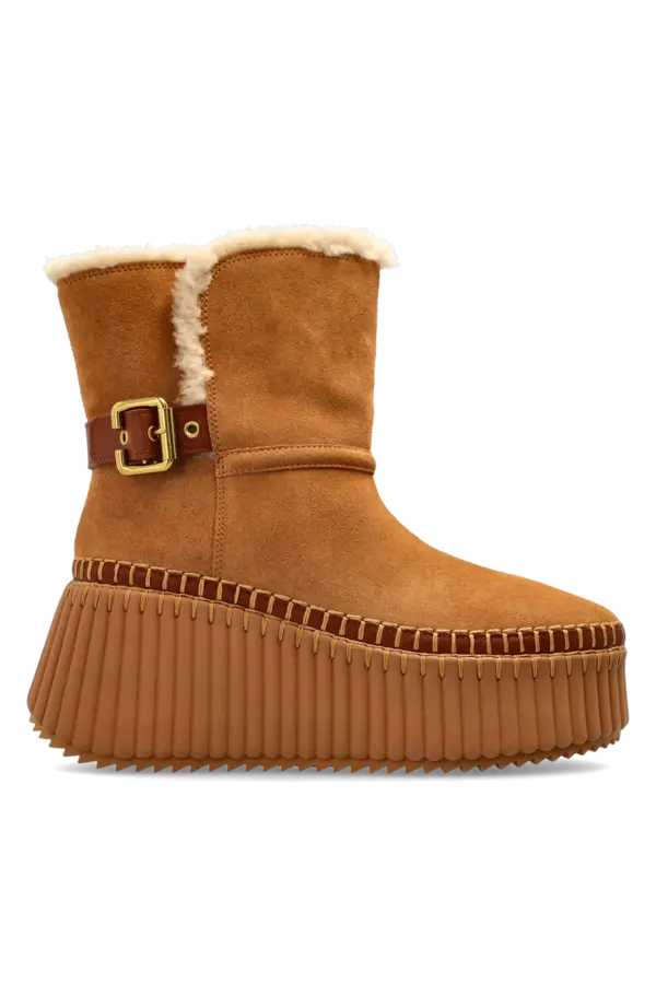 Chloé Nama’ Platform Snow Boots - Brown