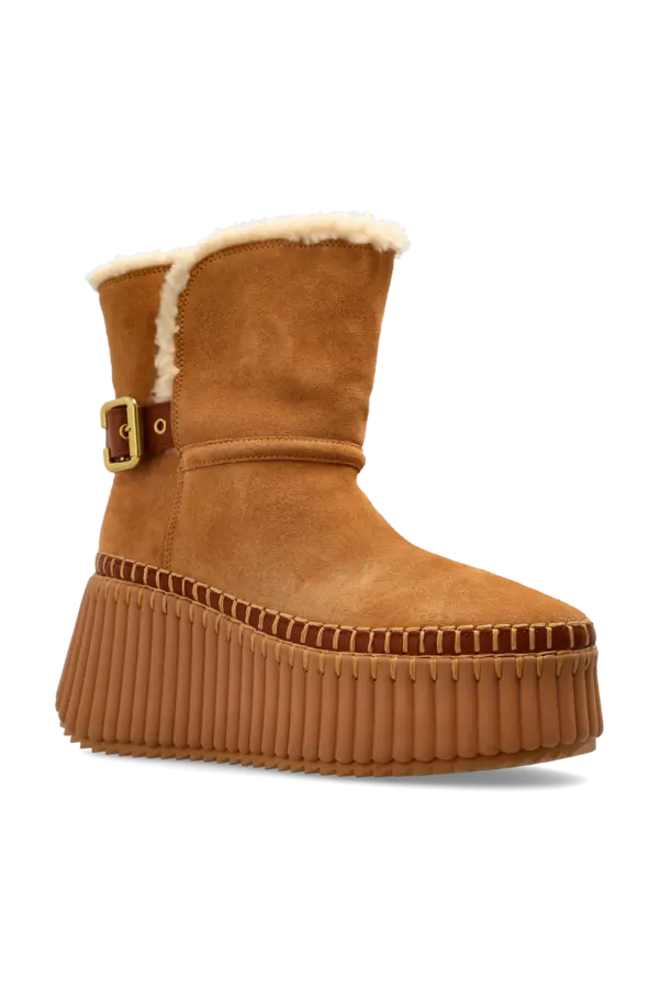 Chloé Nama’ Platform Snow Boots - Brown