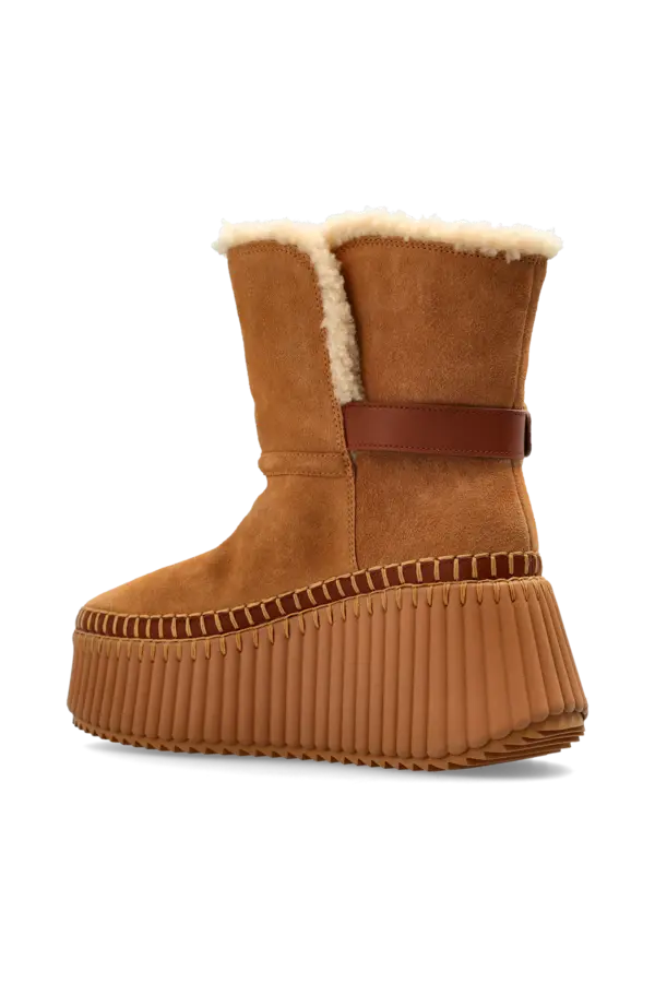 Chloé Nama’ Platform Snow Boots - Brown